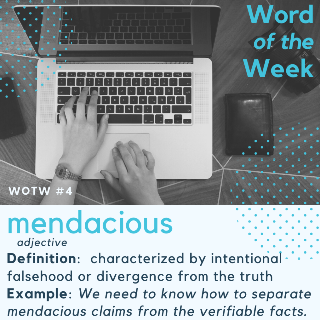 WOTW #4: mendacious ⋆ ZINFINITY CONSULTING